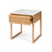 Avalon Natural Oak Side Table (Marble Top) – Hardings Furniture