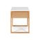 Avalon Natural Oak Side Table (Marble Top) – Hardings Furniture